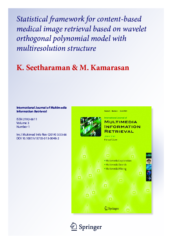 (PDF) Statistical framework for content-based medical image retrieval based on wavelet ...