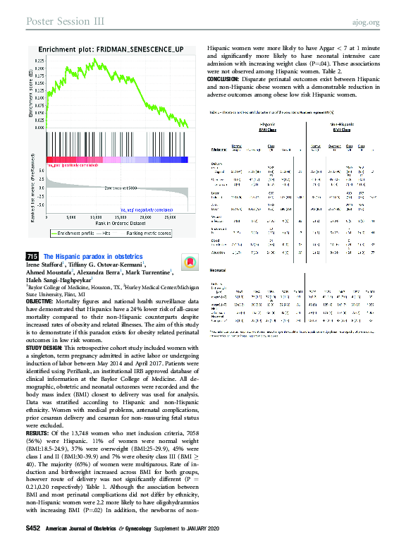 (PDF) 715: The Hispanic paradox in obstetrics