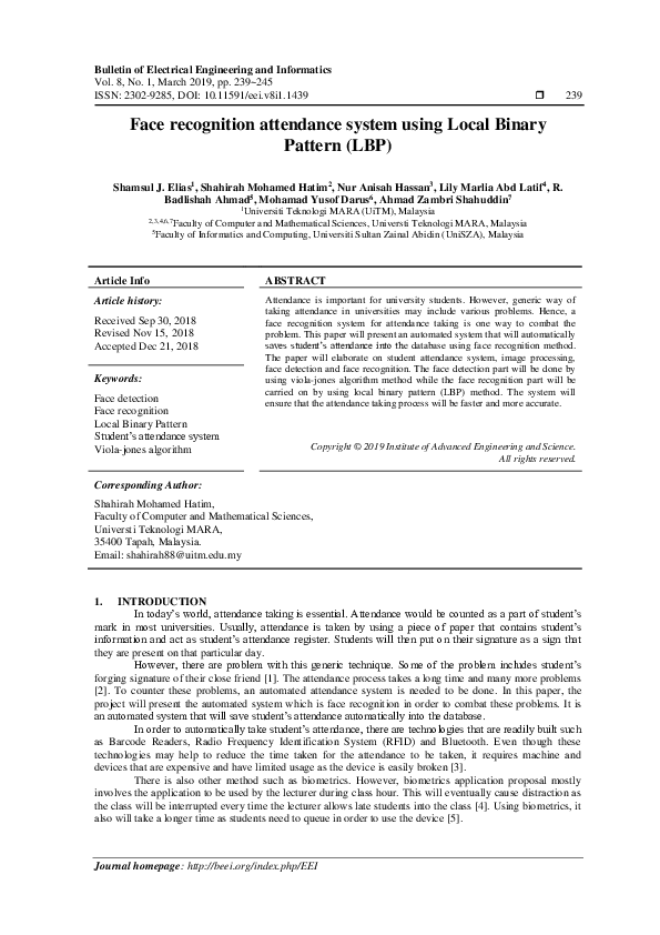 (PDF) Boosting Local Binary Pattern (LBP)-Based Face Recognition