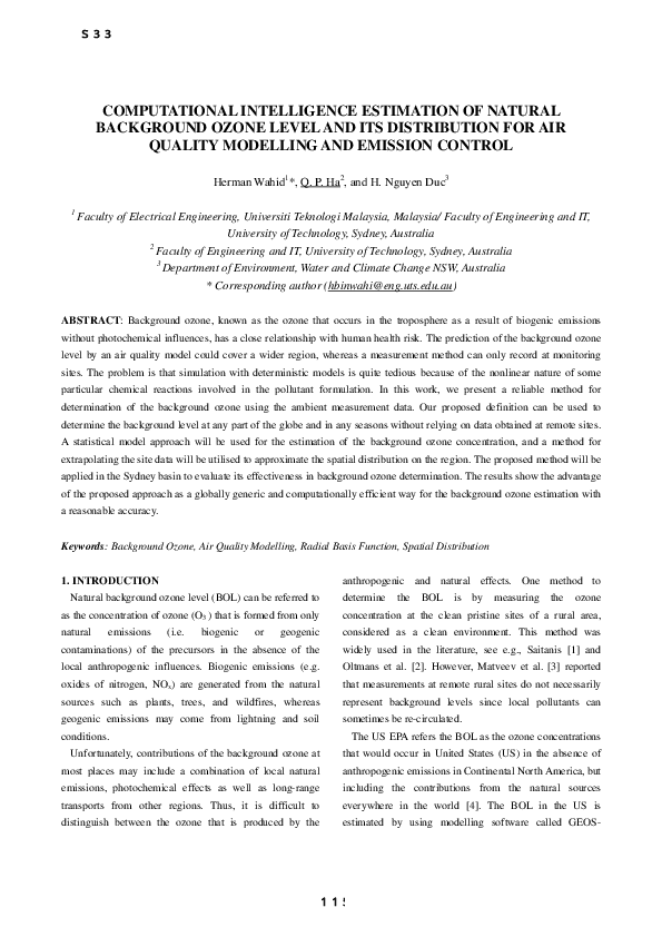 (PDF) Computational Intelligence Estimation of Natural Background Ozone Level and its ...