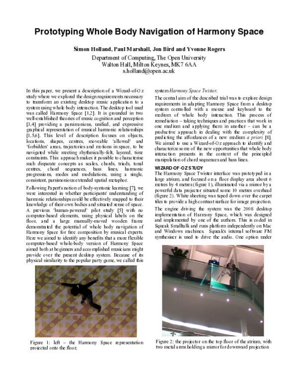 (PDF) Prototyping Whole Body Navigation of Harmony Space