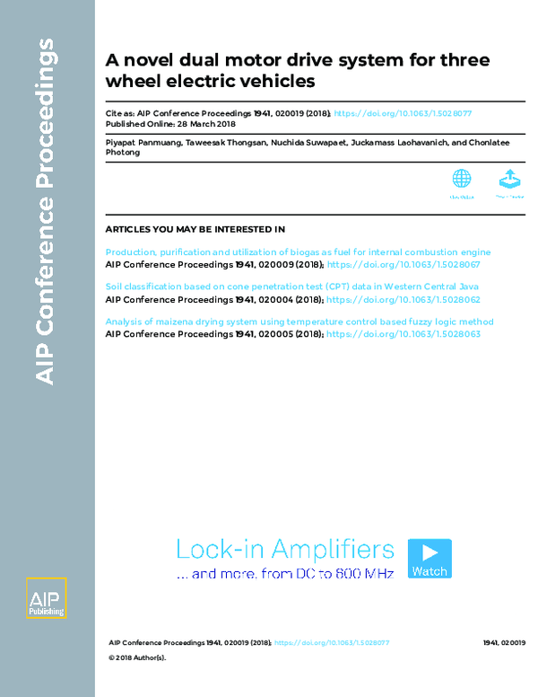 (PDF) A novel dual motor drive system for three wheel electric vehicles