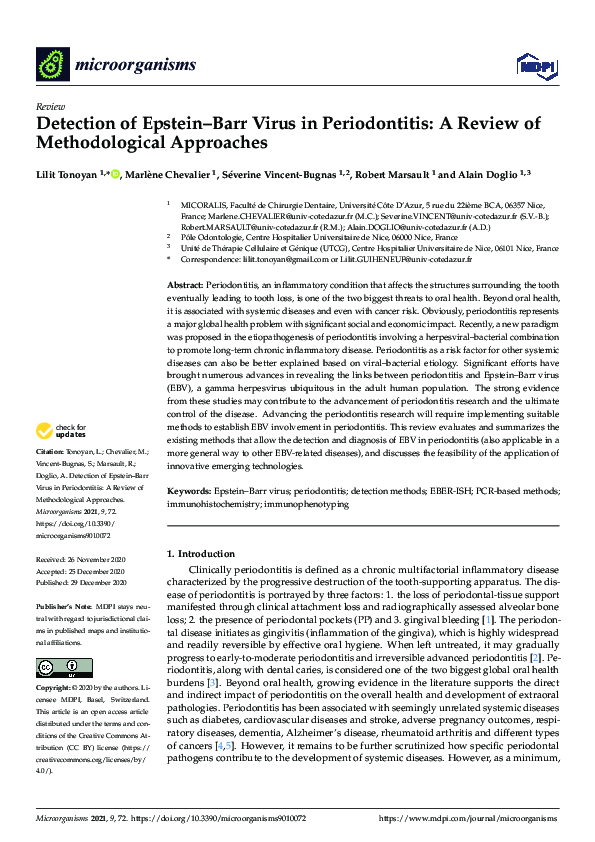 (PDF) Detection of Epstein–Barr Virus in Periodontitis: A Review of ...