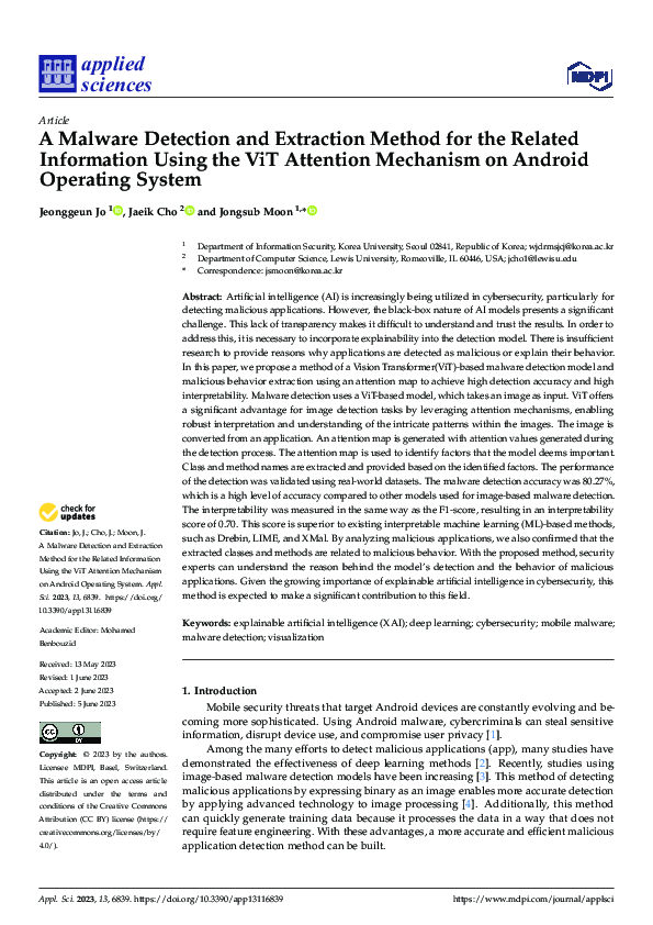 Pdf A Malware Detection And Extraction Method For The Related