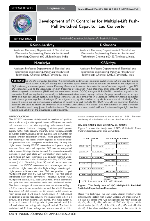 (PDF) Development of Pi Controller for Multiple-Lift Push-Pull Switched ...