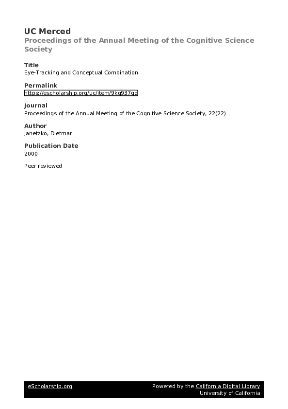 (PDF) Eye-tracking and conceptual combination