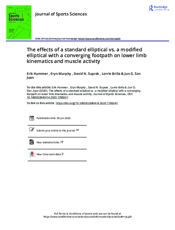 (PDF) The effects of a standard elliptical vs. a modified elliptical ...