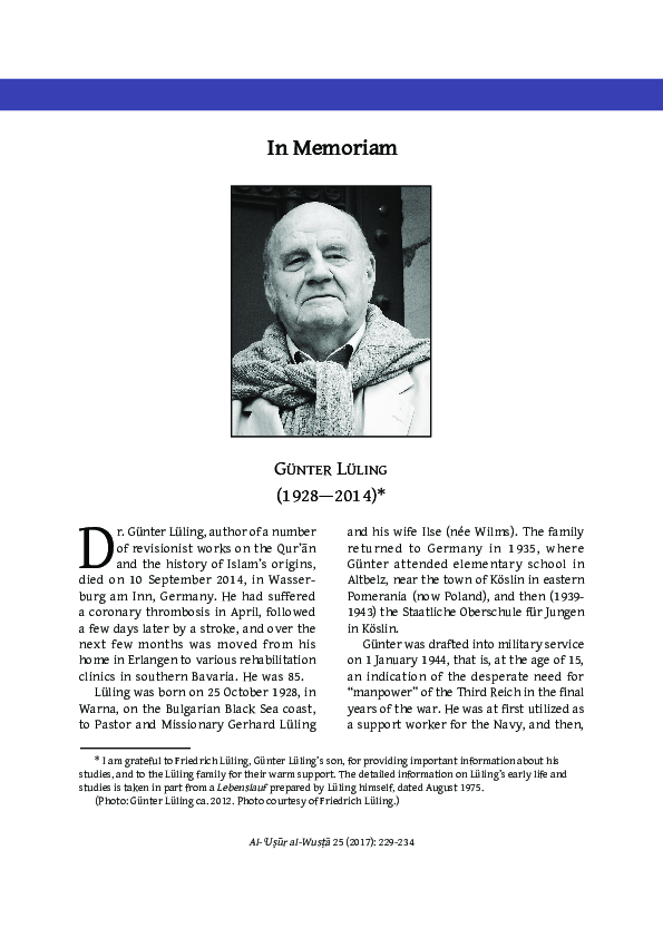 (PDF) Günter Lüling