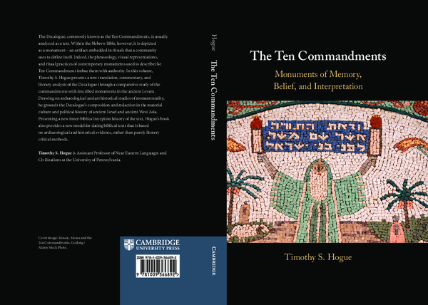 (PDF) The Ten Commandments: Monuments of Memory, Belief, and Interpretation