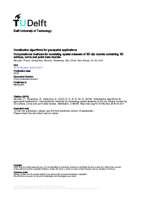 Pdf Geospatial Voxelization Algorithms Overview 