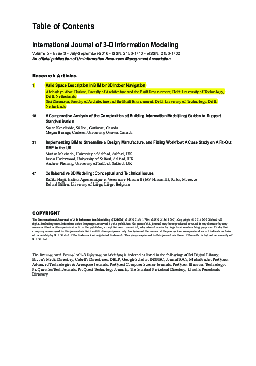 (PDF) Valid Space Description in BIM for 3D Indoor Navigation