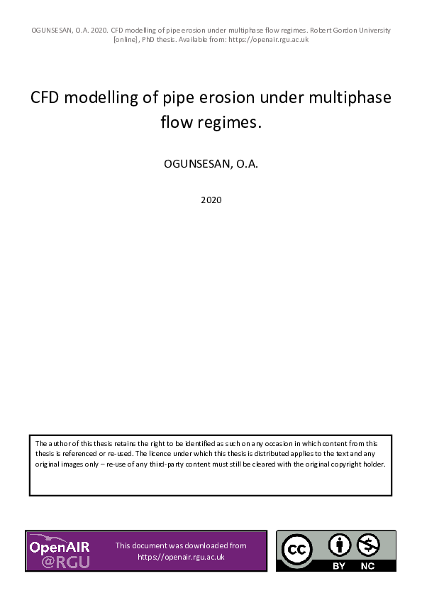 (PDF) CFD modelling of pipe erosion under multiphase flow regimes | Oluwademilade Ogunsesan ...