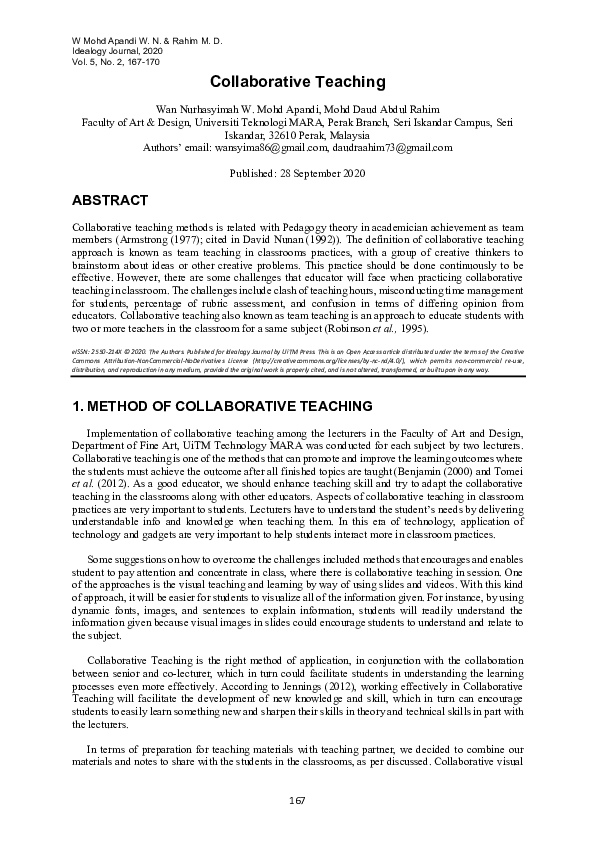 (PDF) Collaborative Teaching
