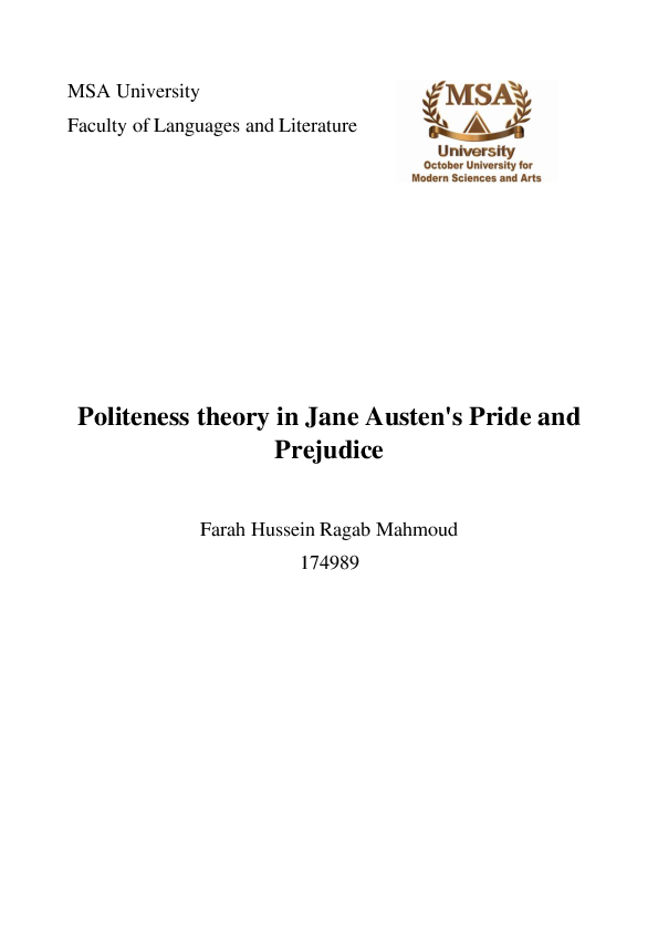 (PDF) Politeness Theory in Jane Austen's Pride and Prejudice