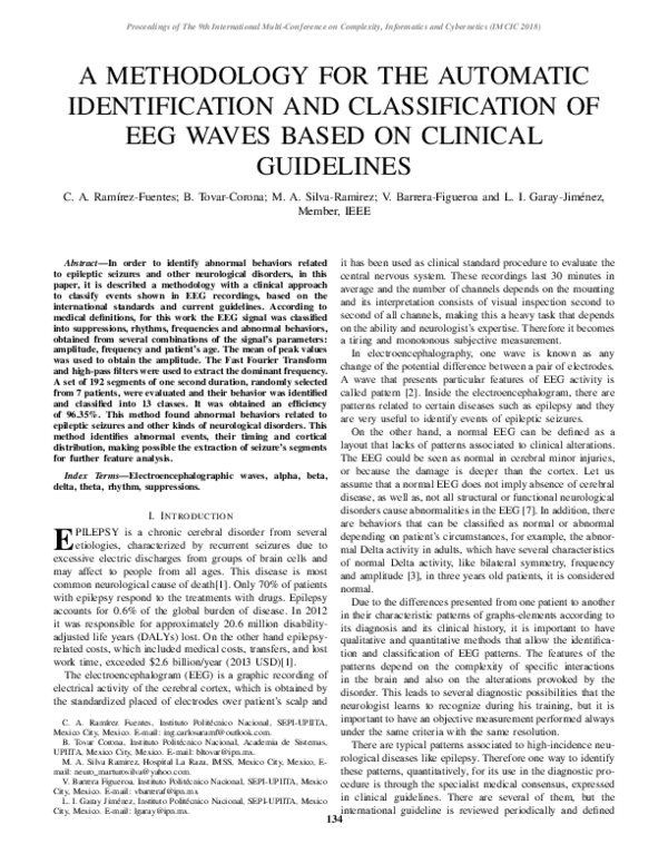 (PDF) A METHODOLOGY FOR THE AUTOMATIC IDENTIFICATION AND CLASSIFICATION OF EEG WAVES BASED ON ...