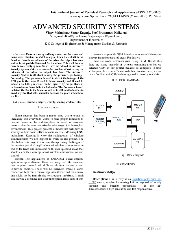 (PDF) Advanced Security Systems