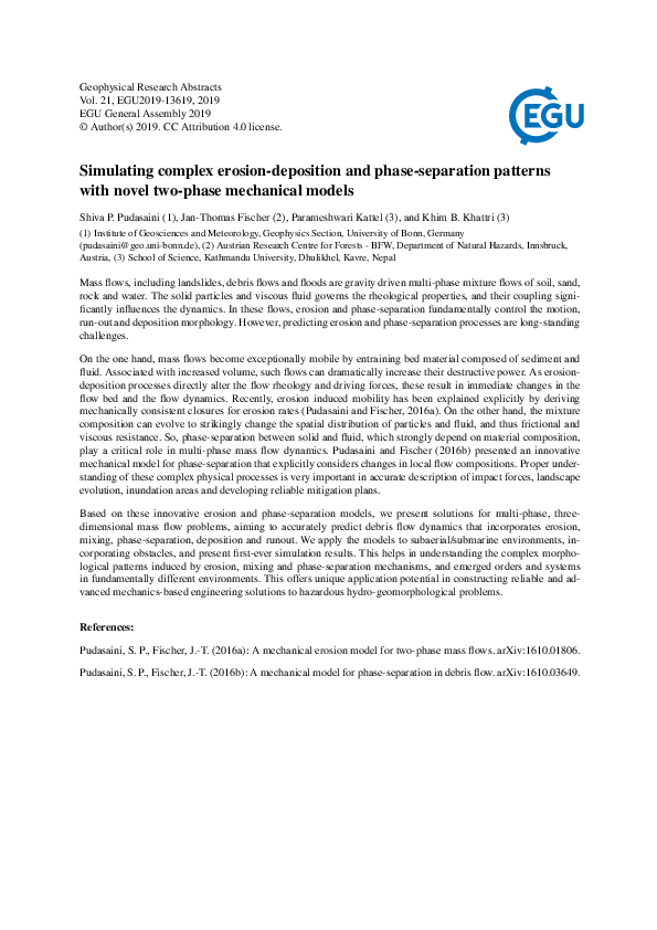(PDF) Simulating complex erosion-deposition and phase-separation patterns with novel two-phase ...
