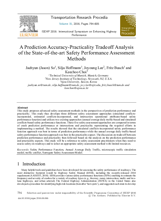 (PDF) Tradeoff in Safety Performance Assessments