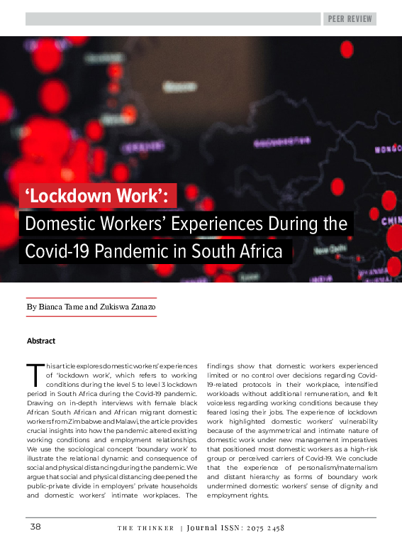(PDF) ‘Lockdown Work’