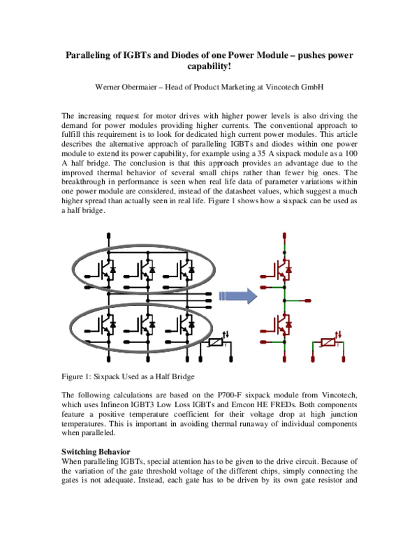 (PDF) Paralleling of IGBTs and Diodes of one Power Module – pushes ...