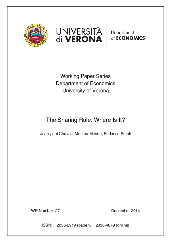 (PDF) The Sharing Rule: Where Is It? The Sharing Rule: Where Is It?
