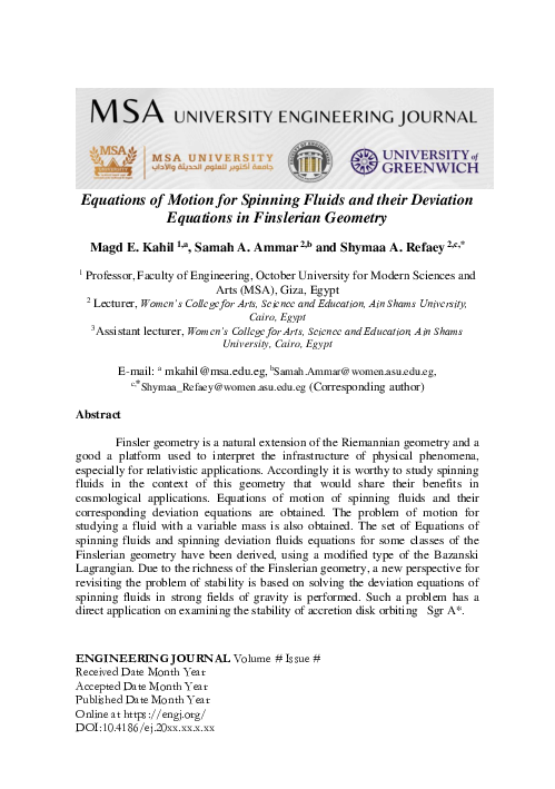 (PDF) Equations of Motion for Spinning Fluids and their Deviation ...
