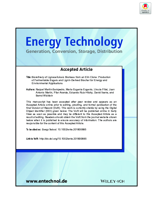 (PDF) Biorefinery of Lignocellulosic Biomass from an Elm Clone ...