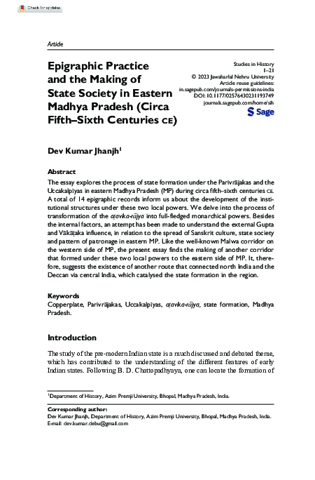 (PDF) Epigraphic Practice and the Making of State Society in Eastern ...