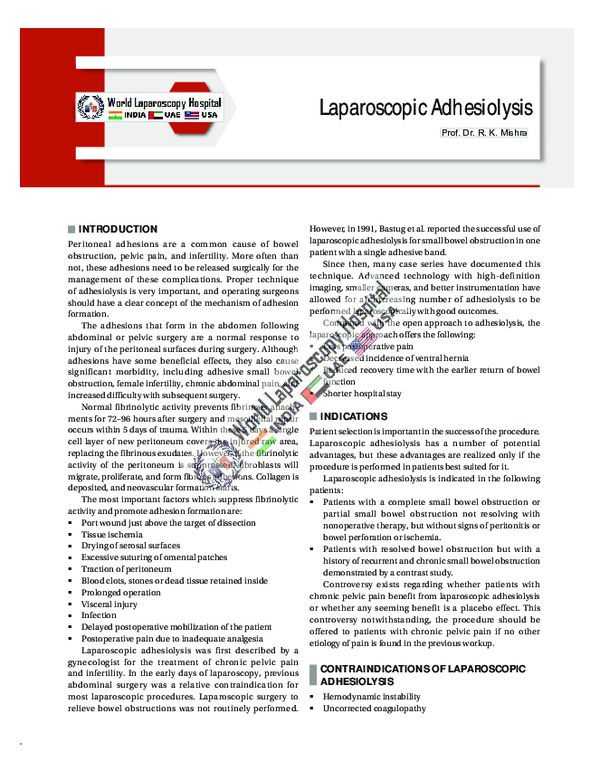 (PDF) Laparoscopic-Adhesiolysis