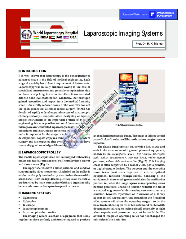 (PDF) Laparoscopic Imaging Systems