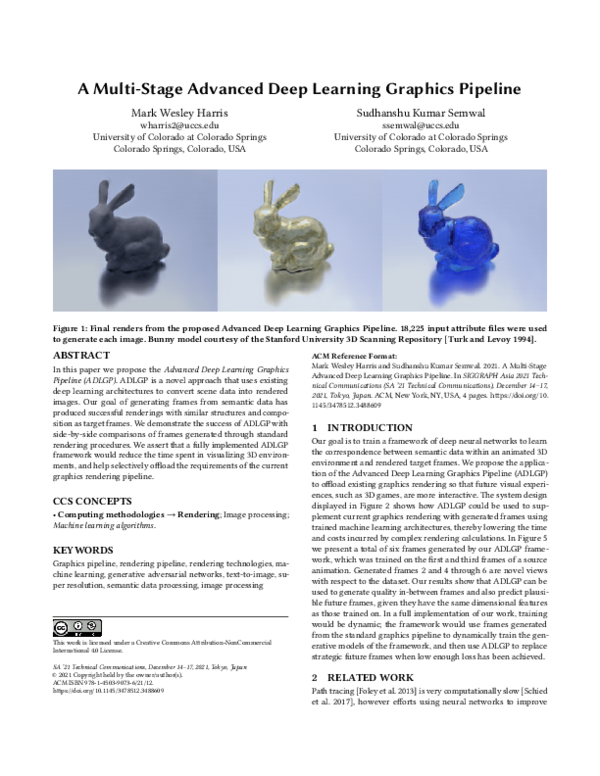 (PDF) A Multi-Stage Advanced Deep Learning Graphics Pipeline