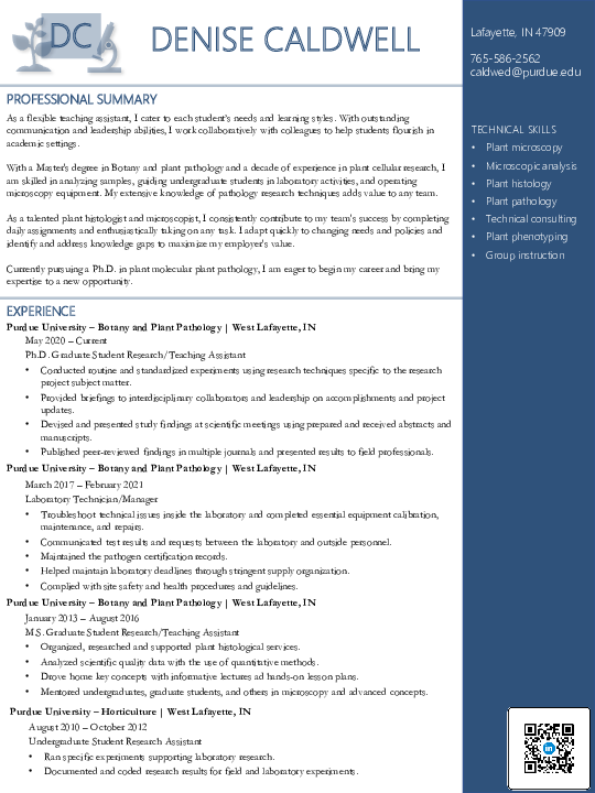 (PDF) Caldwell Resume 2023 | Denise L Caldwell - Academia.edu