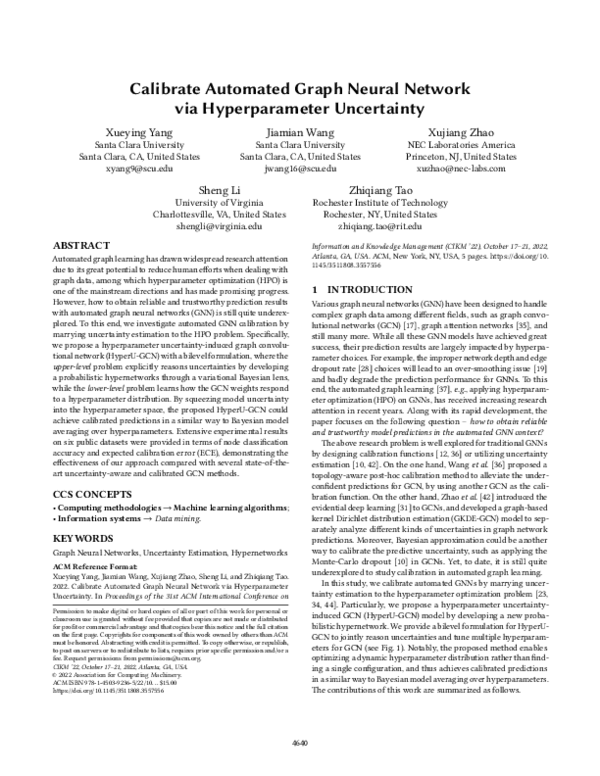(PDF) Calibrate Automated Graph Neural Network via Hyperparameter ...