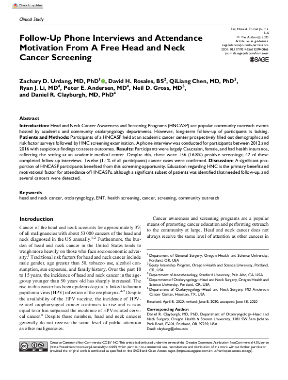 (PDF) Follow-Up Phone Interviews and Attendance Motivation From A Free ...