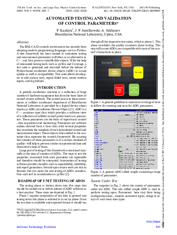 (PDF) Automated Testing and Validation of Control Parameters (PDF) Automated Testing and Validation of Control Parameters