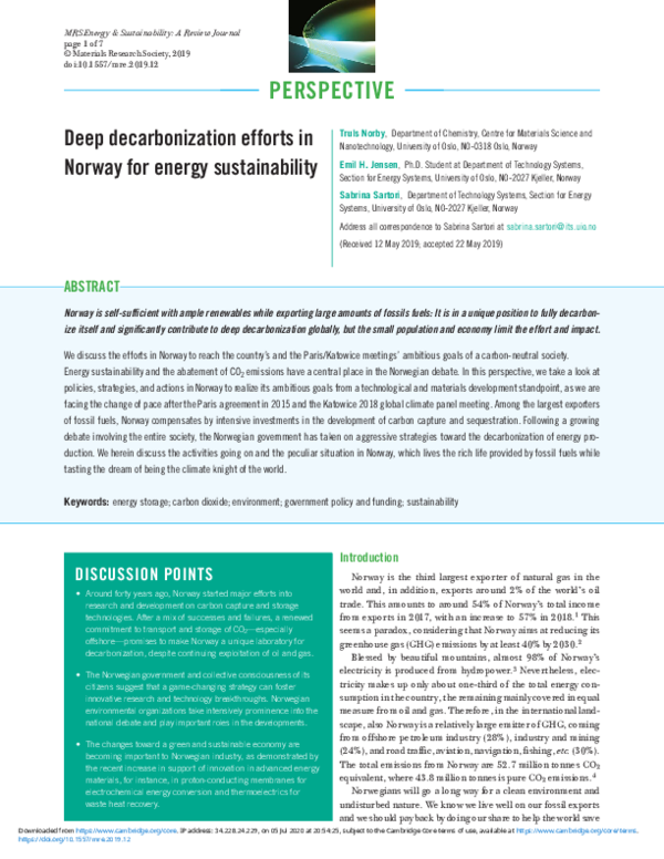 (PDF) Toward Deep-Decarbonization: an Energy-Service System Framework