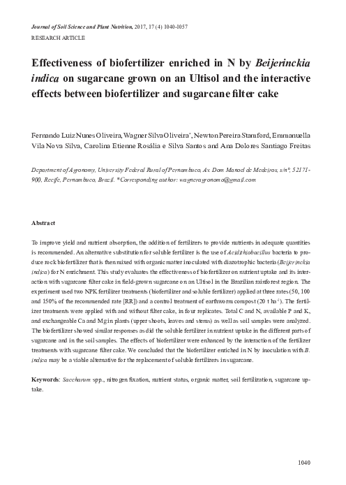 (PDF) Effectiveness of biofertilizer enriched in N by Beijerinckia ...