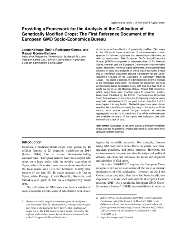 (PDF) Providing a framework for the analysis of the cultivation of ...