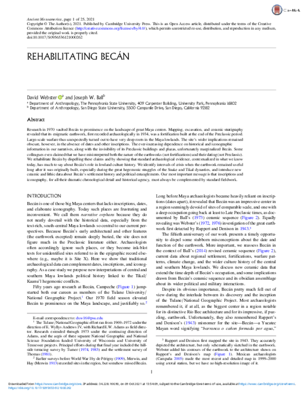 (PDF) Rehabilitating Becán