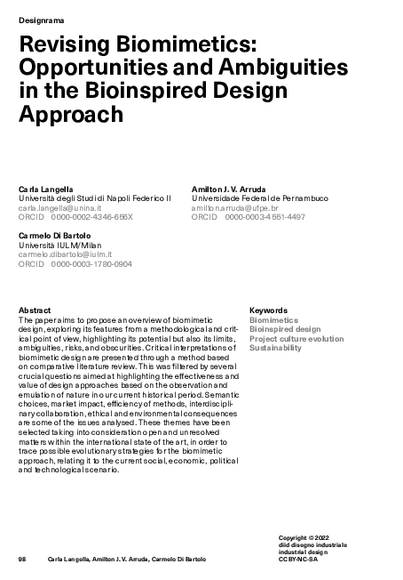 (PDF) Revising Biomimetics: Opportunities and Ambiguities in the ...