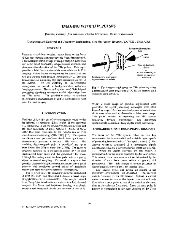 (PDF) Imaging with THz pulses