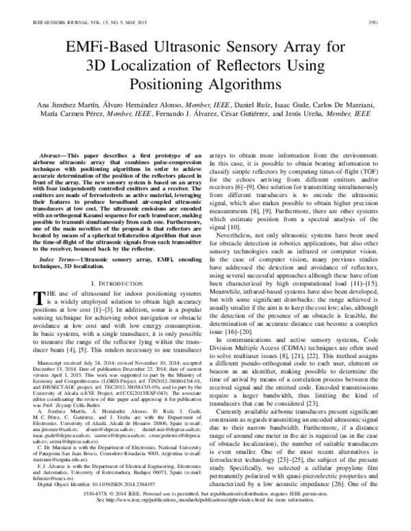 (PDF) EMFi-Based Ultrasonic Sensory Array for 3D Localization of Reflectors Using Positioning ...