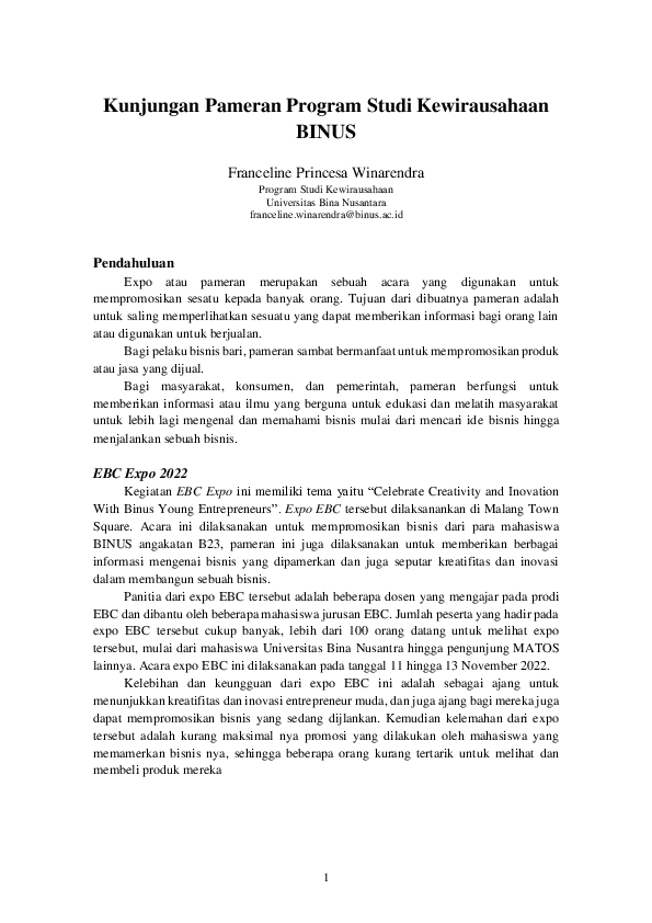 (PDF) Kunjungan Pameran