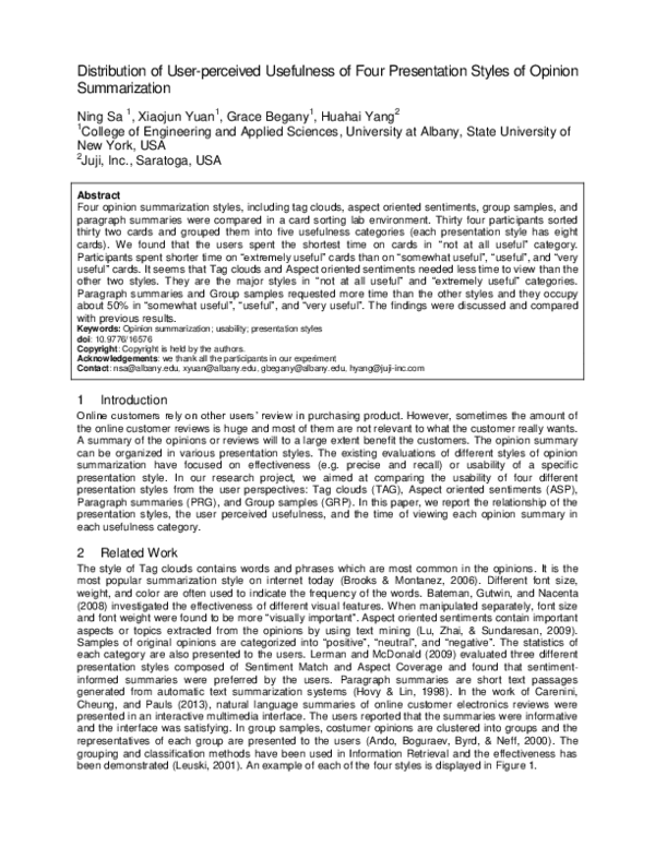 (PDF) Distribution of user-perceived usefulness of four presentation ... (PDF) Distribution of user-perceived usefulness of four presentation ...