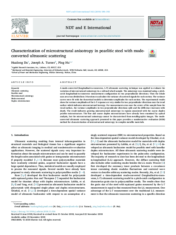 (PDF) Characterization of microstructural anisotropy in orthotropic ...