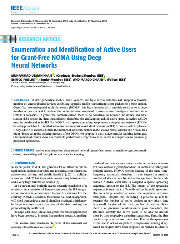 Pdf Enumeration And Identification Of Active Users For Grant Free Noma Using Deep Neural Networks