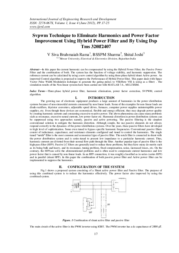 (PDF) Svpwm Technique to Eliminate Harmonics and Power Factor Improvement 19 IV . SVPWM WITH DSP ...