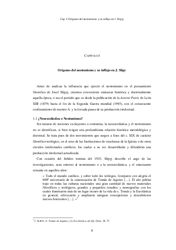 (PDF) Orígenes del neotomismo y su influjo en Joseph Slipyj