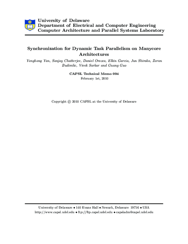 (PDF) University of Delaware Department of Electrical and Computer Engineering Computer ...