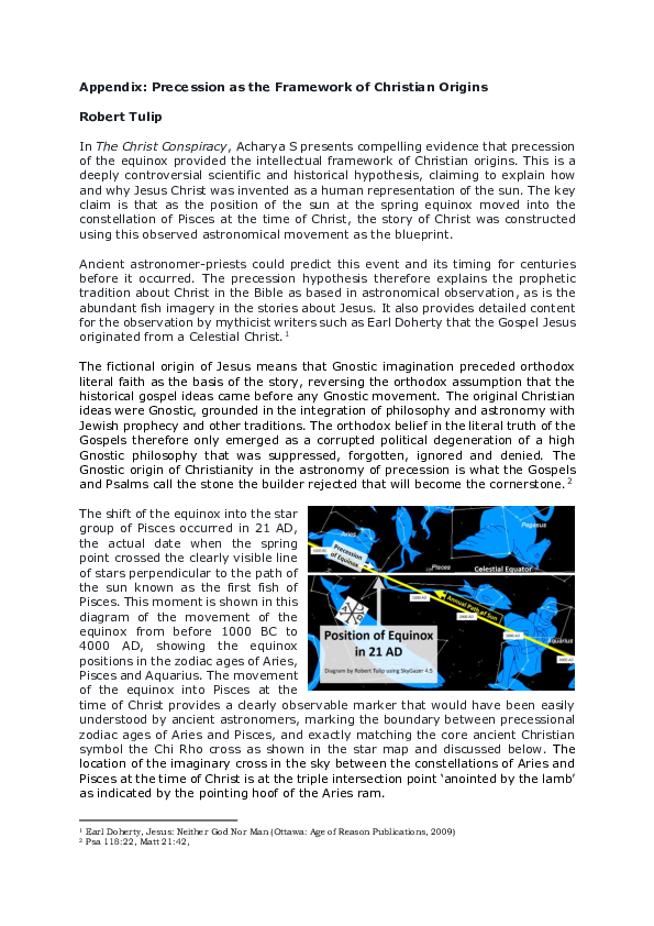 (PDF) Precession as the Framework of Christian Origins